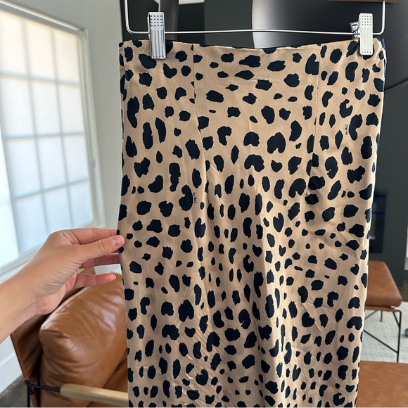 Realisation Par | Skirts | Realisation Par Leopard Print Silk Midi ...